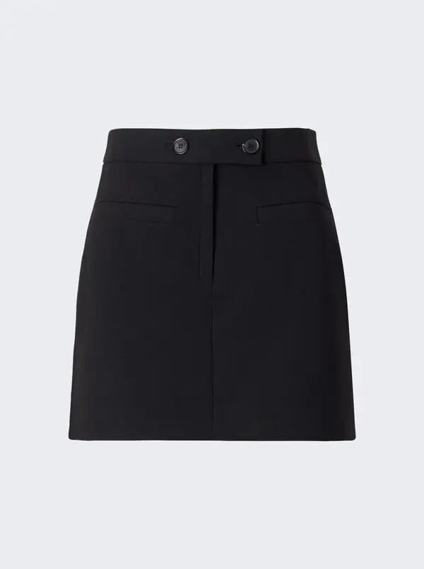 COURRÃ¨GES Courrèges Tailored Mini Skirt With Embroidered Logo - Black