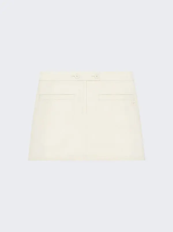 COURREGES Mini Skirt Tailoring And Knit Heritage - White