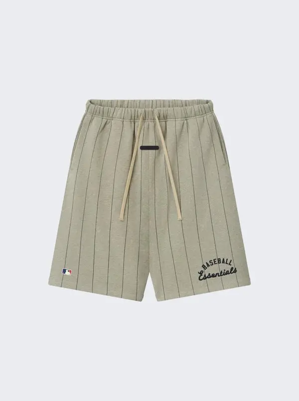 Fear Of God Mlb 90's Sweat Short Seal Heather And Black Pinstripes - Grey