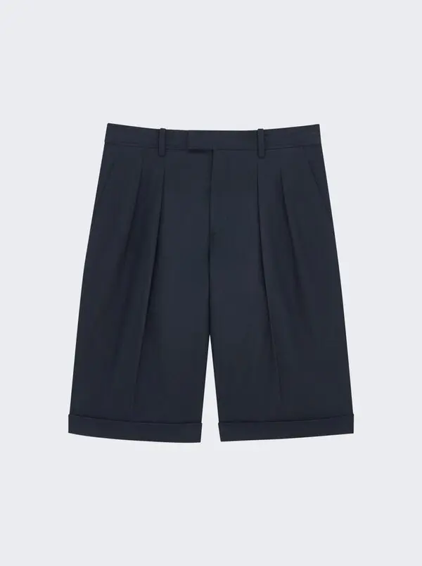 Saint Laurent Bermuda Shorts Navy - Black
