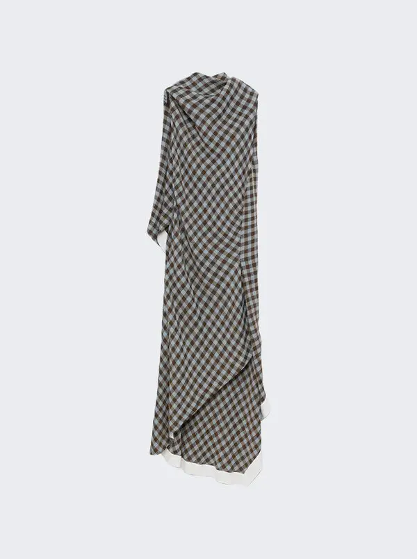 Loewe Checked Dress And Brown - Blue