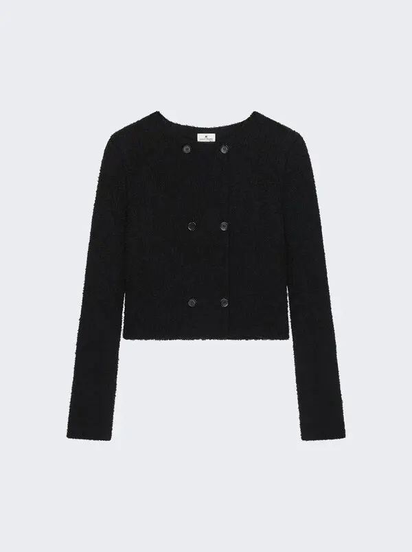 COURREGES Breasted Jacket Bouclette Knit Double