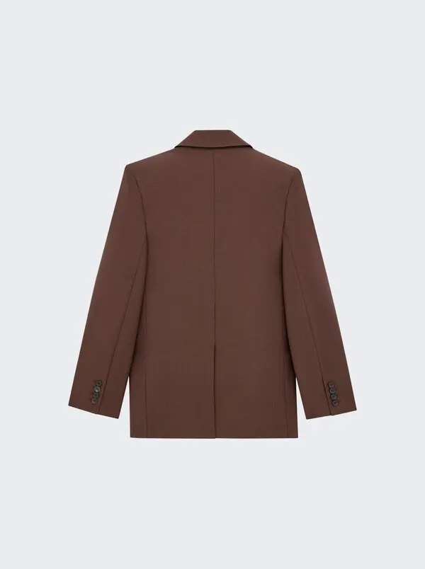 Saint Laurent Double Breasted Jacket Chocolat