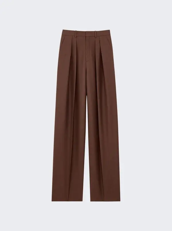 Saint Laurent Wide Leg Pants Chocolat