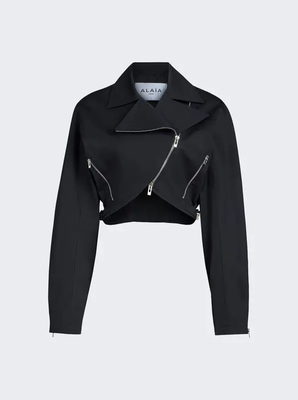 ALAÃA Cropped Biker Cotton Poplin