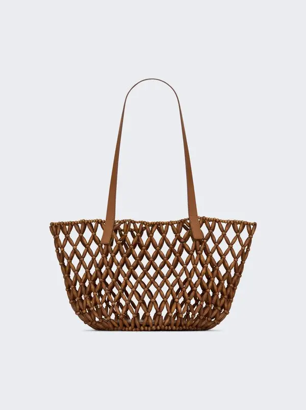 Saint Laurent Panier Small Beaded Basket Tote