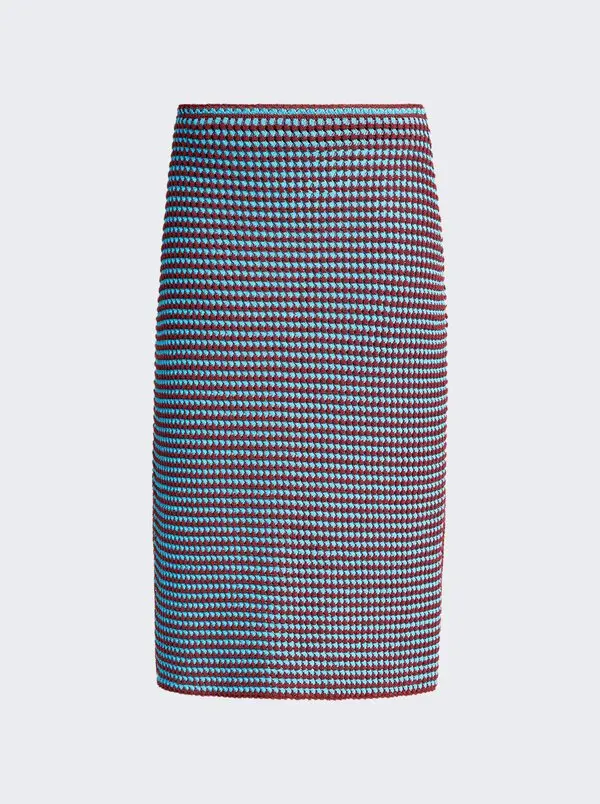 Alaïa Crochet Skirt Crochet Knit Burgundy And - Blue