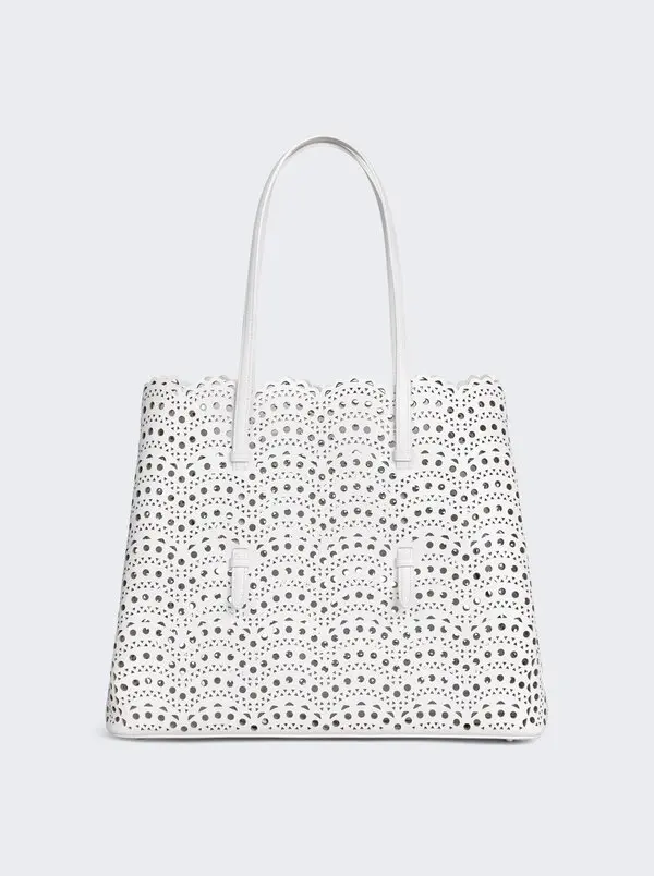 Alaïa Mina 37 Bag In Vienne Wave Calfskin Off - White
