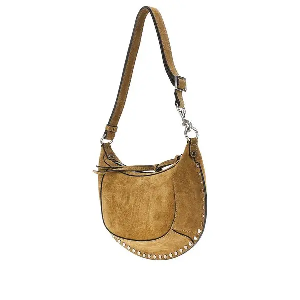 Isabel Marant Étoile Suede Leather Oskan Moon Bag - Beige