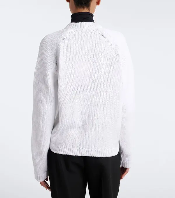 TOTEME Cotton Cardigan With Hammered Buttons - White