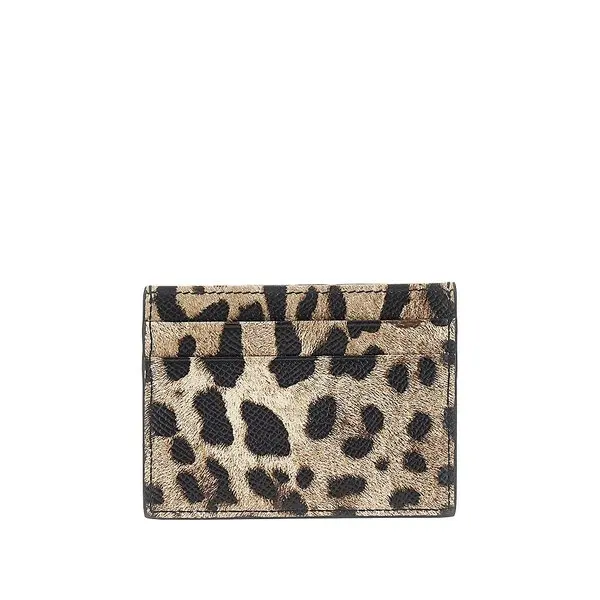 Dolce & Gabbana Leopard-print Leather Cardholder