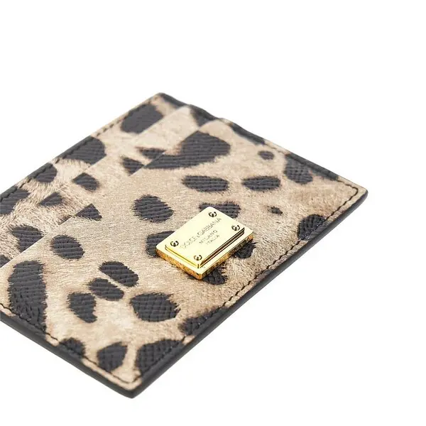 Dolce & Gabbana Leopard-print Leather Cardholder