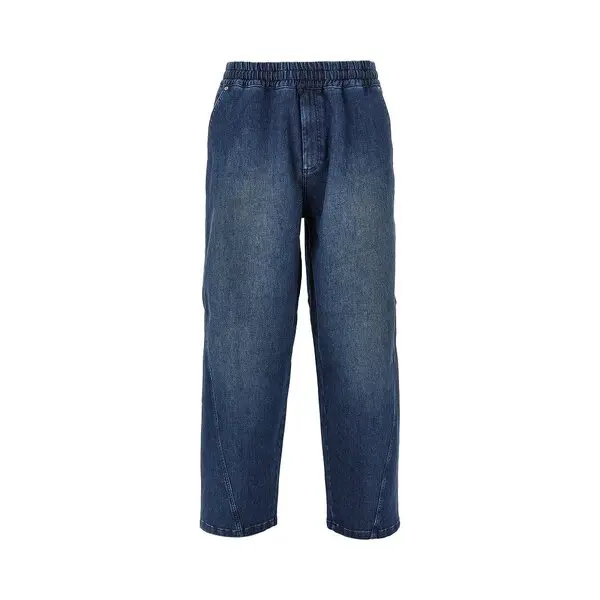 Emporio Armani Stretch Denim Loose Fit Pants - Blue