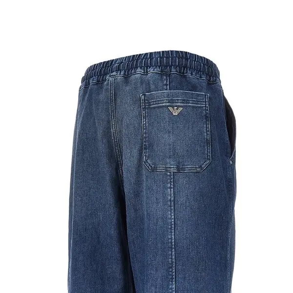 Emporio Armani Stretch Denim Loose Fit Pants