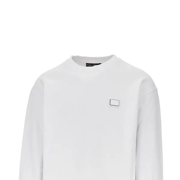 Dolce & Gabbana Crewneck Sweatshirt With Logo Plate