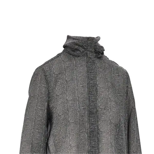 Emporio Armani Check Print Satin Shirt