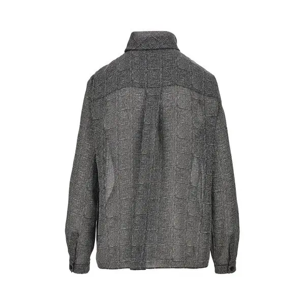 Emporio Armani Check Print Satin Shirt