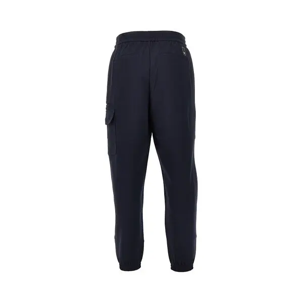 Emporio Armani Stretch Viscose-blend Piquet Jersey Cargo Pants