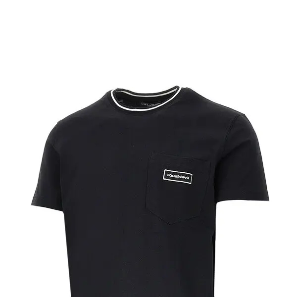 Dolce & Gabbana T-shirt With Pocket And Logo Patch