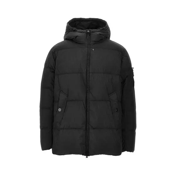 Stone Island Gart Dyed Crinkle Rep Ny Down Jacket - Black