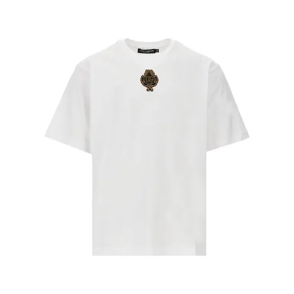 Dolce & Gabbana Embroidered Patch Boxy T-shirt - White