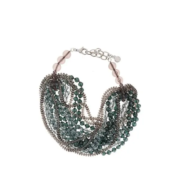 Emporio Armani Multi-strand Beaded Necklace - Green