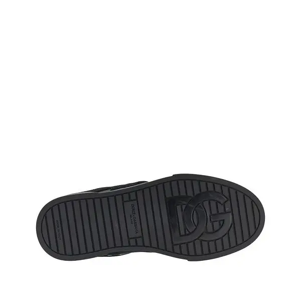 Dolce & Gabbana Portofino Leather Sneakers - Black