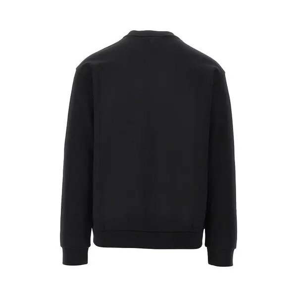 Emporio Armani Crewneck Sweatshirt With Graphic Logo Print - Black
