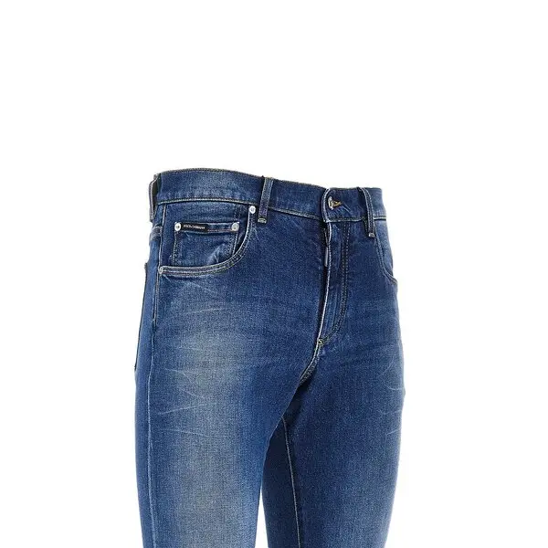 Dolce & Gabbana Stretch Denim Slim Fit Jeans - Blue