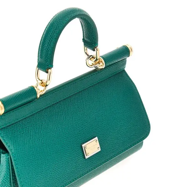 Dolce & Gabbana Dauphine Leather Mini Sicily Bag