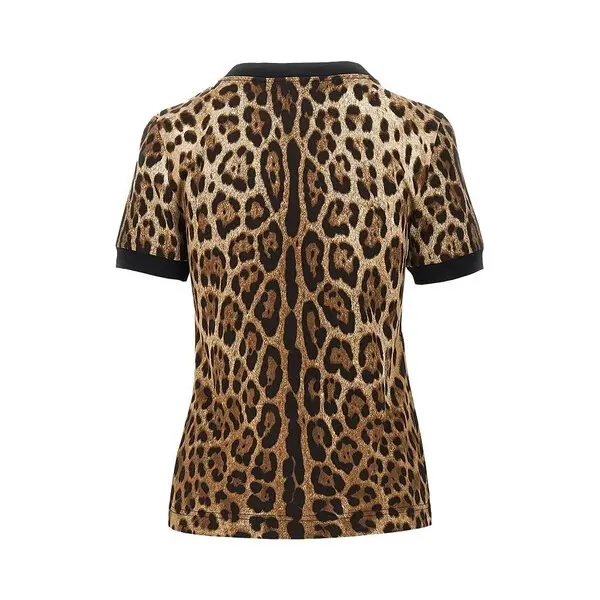 Dolce & Gabbana Leopard-print Cotton Jersey T-shirt
