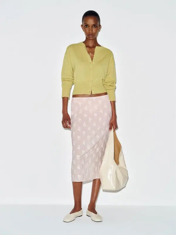 REFORMATION Ronnie Cashmere Cardigan - Green