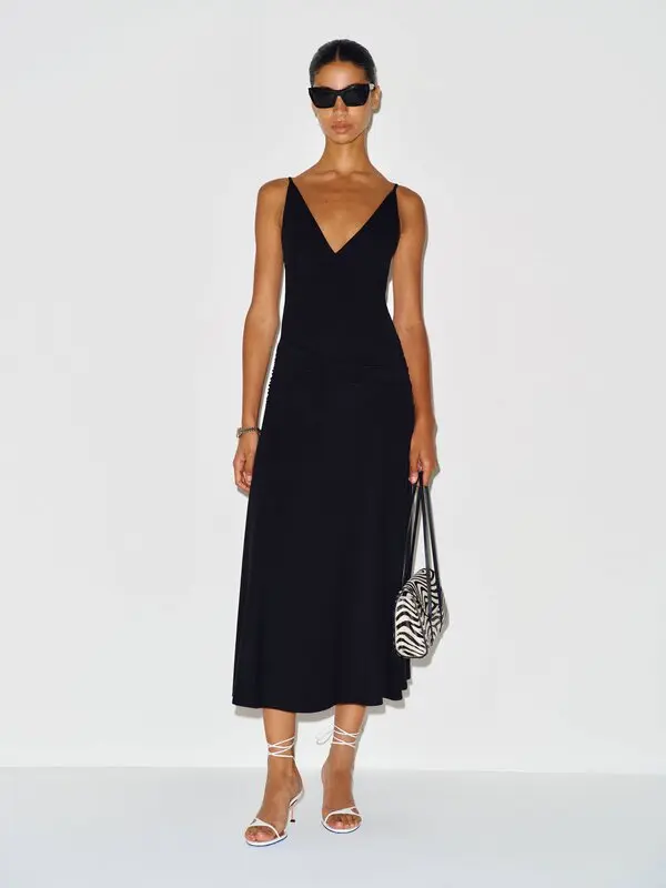 REFORMATION Gwen Knit Dress - Black