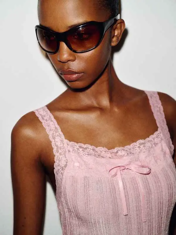 REFORMATION Arietta Knit Top Rose