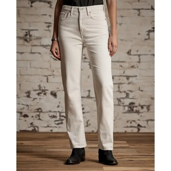 Ralph Lauren Mid-rise Straight Leg Jeans In Japanese Stretch Denim