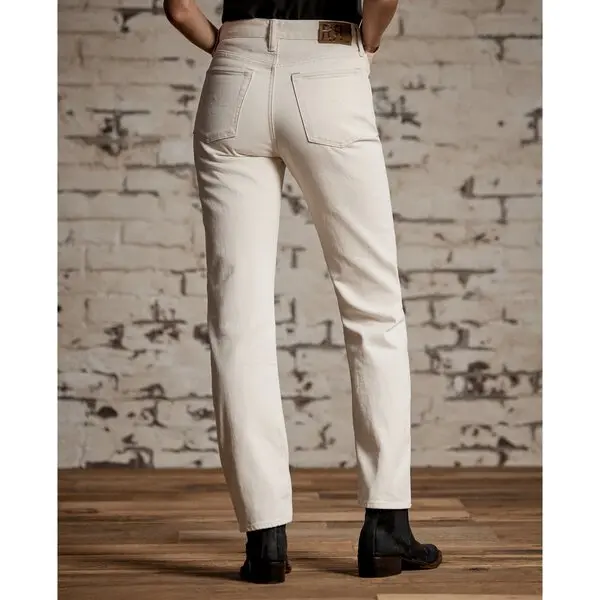 Ralph Lauren Mid-rise Straight Leg Jeans In Japanese Stretch Denim