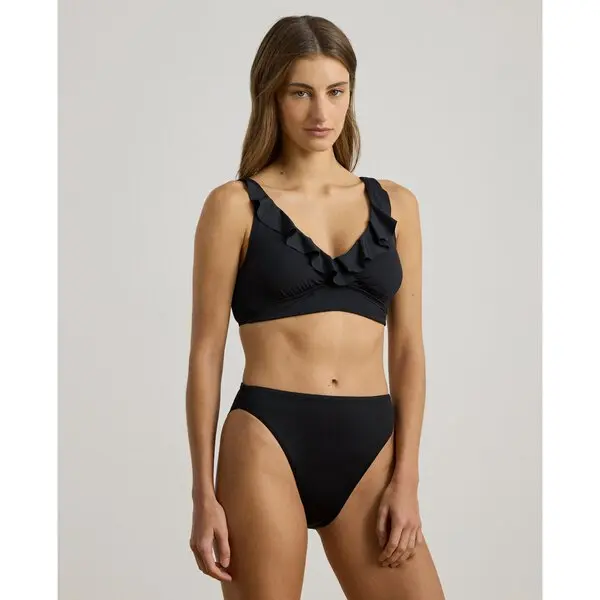 Ralph Lauren Ruffle-trim V-neck Bikini Top