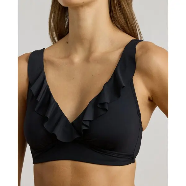 Ralph Lauren Ruffle-trim V-neck Bikini Top