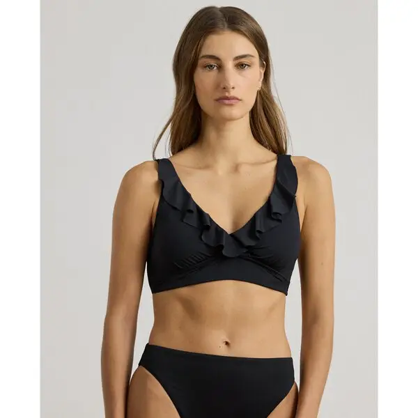 Ralph Lauren Ruffle-trim V-neck Bikini Top