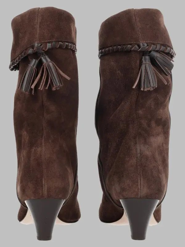 Isabel Marant Étoile Dalby" Suede Ankle Boots With Braided Detail - Brown