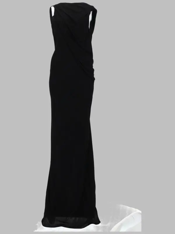TOM FORD Crepe Draped Evening Dress - Black