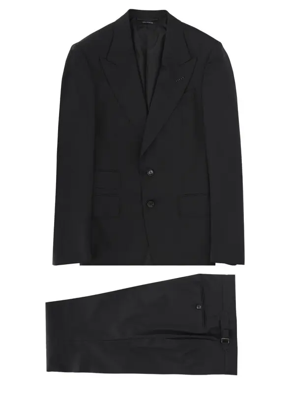 TOM FORD Shelton Grand Overcheck Suit - Black