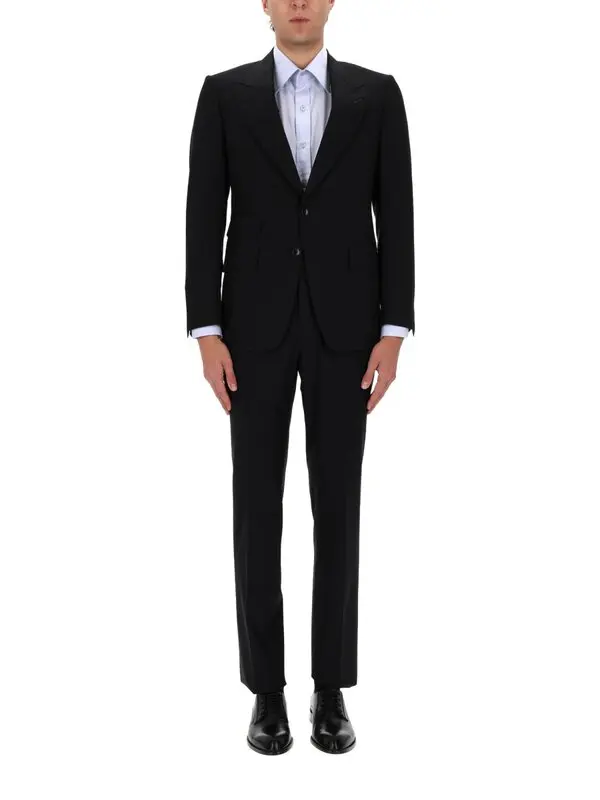 TOM FORD Shelton Grand Overcheck Suit - Black
