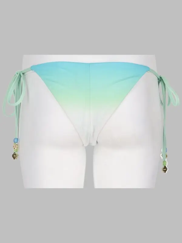 Casablanca Slip Bikini With Gradient And Embellishments - Multicolor