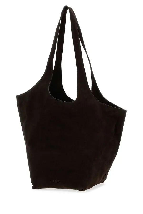 Attico Dark Suede Le Scoop Shopping Bag - Brown