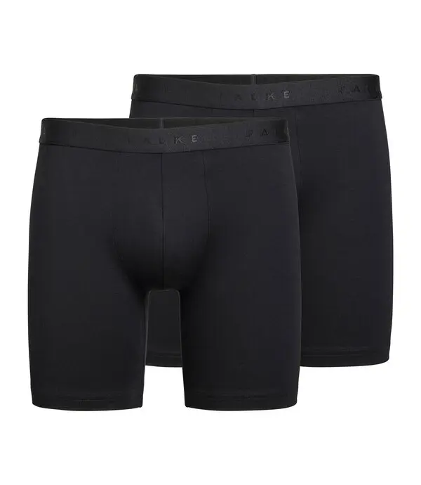 Falke 2-pack Long Leg Boxer Daily Comfort - Black