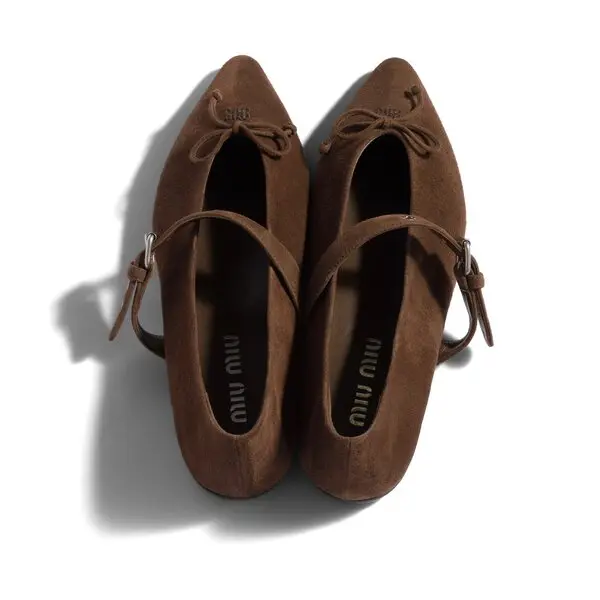 Miu Miu Suede Ballerinas