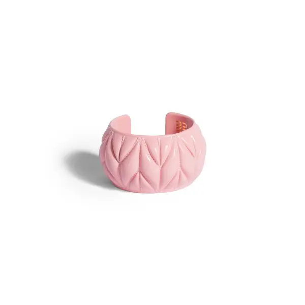 Miu Miu Matelassé Motif Bangle Bracelet - Alabaster Pink