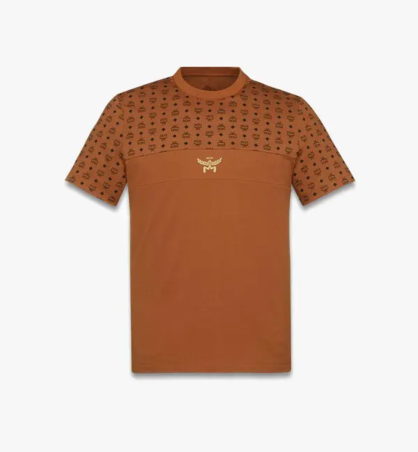 Mcm Monogram Print T-shirt - Cognac