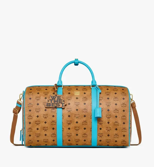 Mcm X We The Best Ottomar Weekender Bag In Visetos - Cognac
